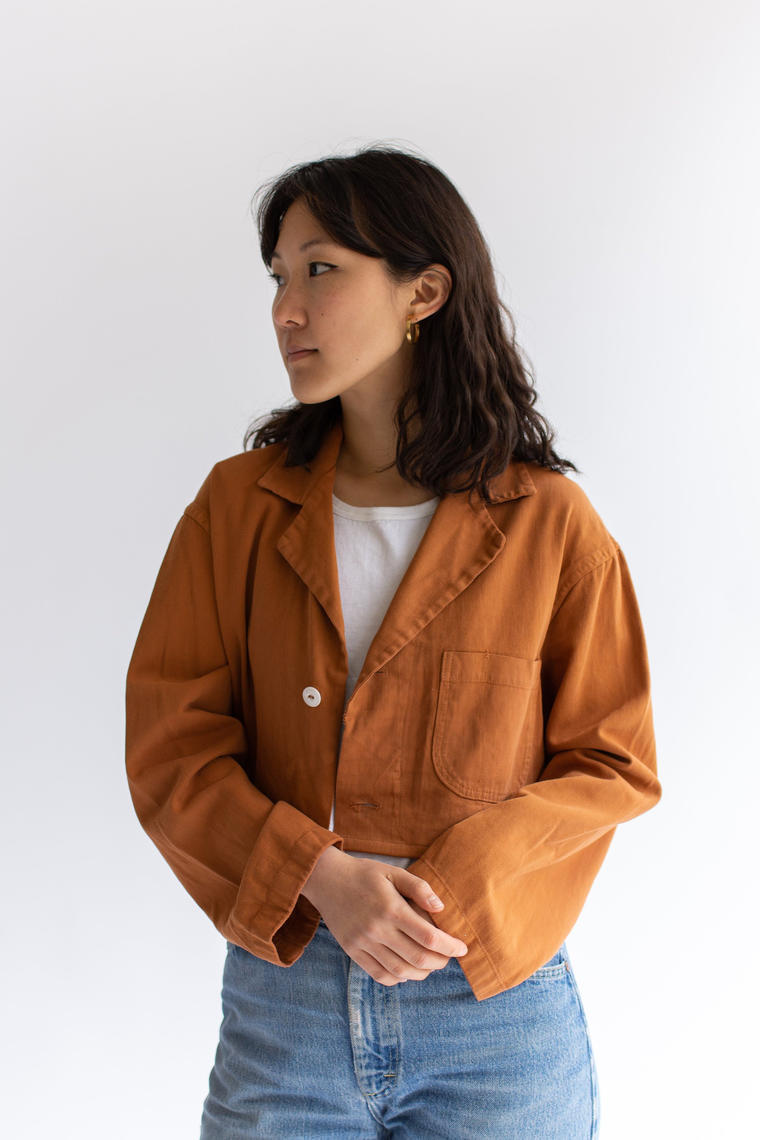 Vintage Rust Orange Bolero Jacket | Boxy Crop Rust Coat | | Rawson ...