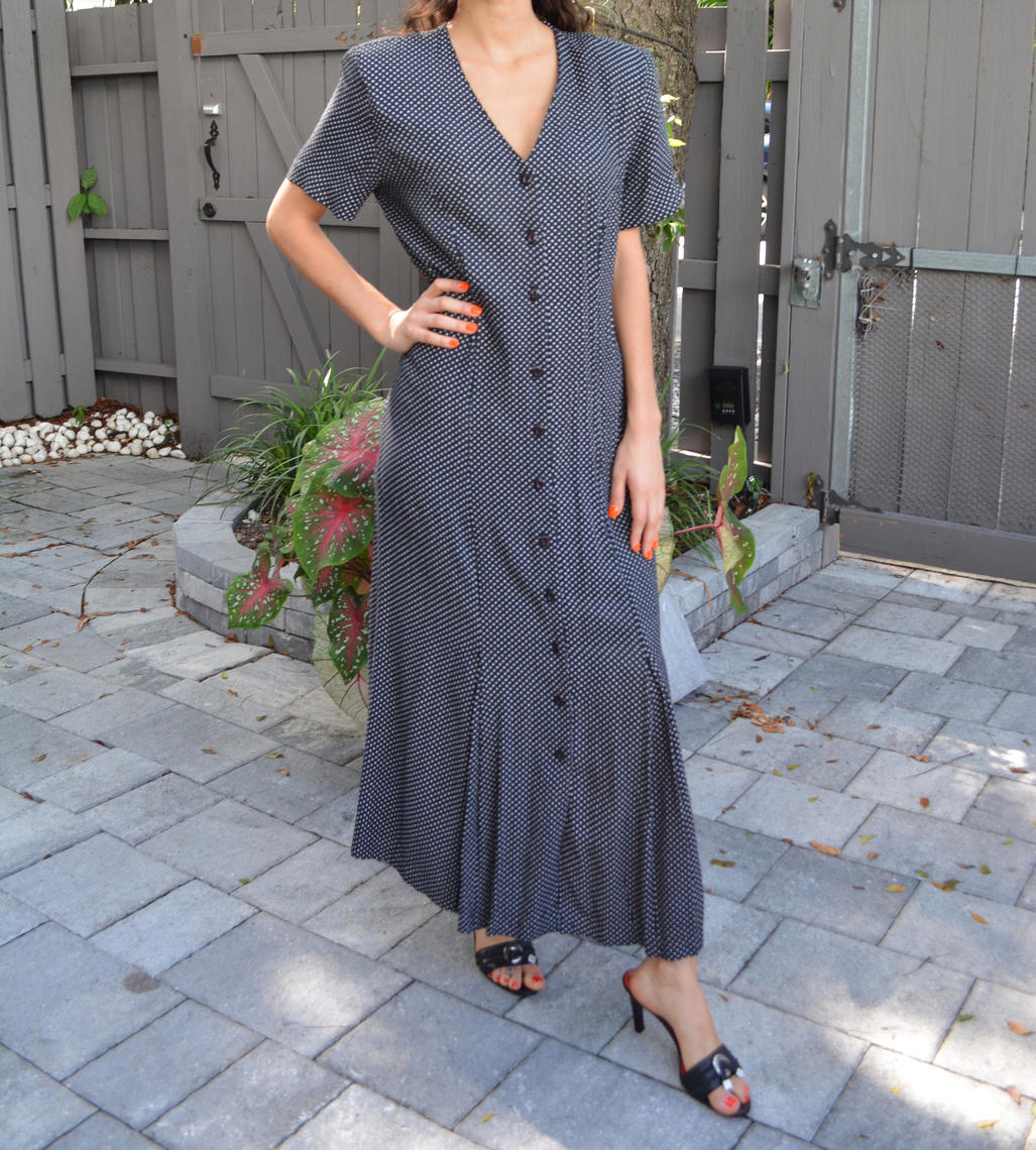 vintage 90s sundress / 90s dress / vintage 90s midi dress / vintage ...