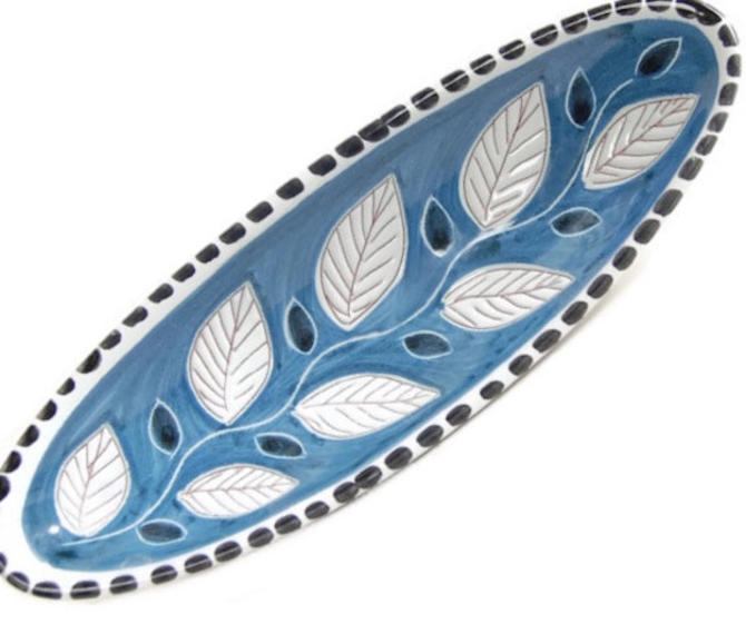 Midcentury Elle Norway Pottery Tray Vintage Retro Sgraffito Ceramic ...