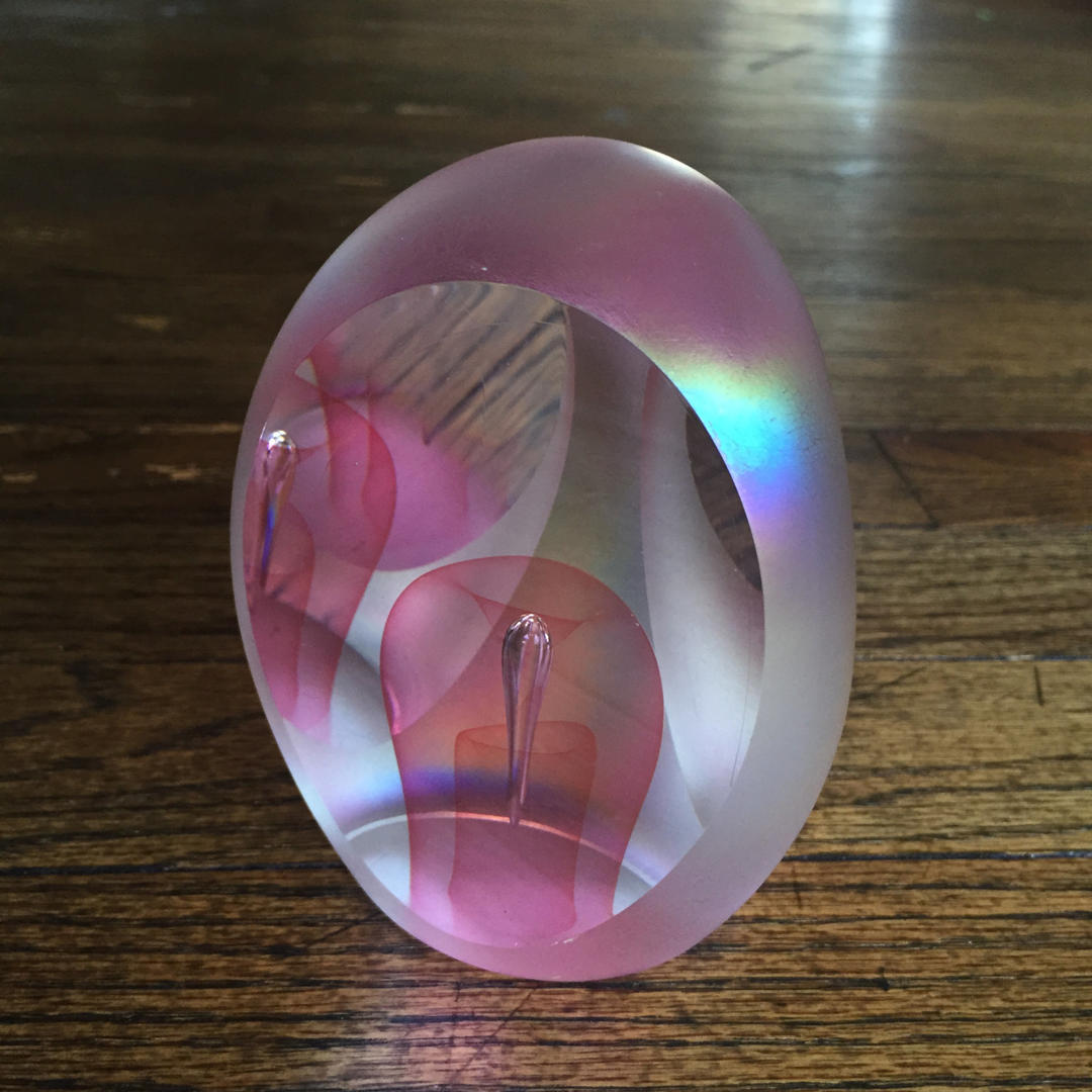 Ed Nesteruk Sommerso Paperweight Art Glass Sculpture Statuette Post ...