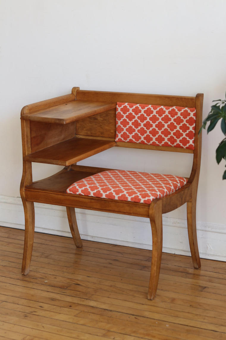Vintage Modern Gossip Bench Telephone Table | Spaced Out Studio ...