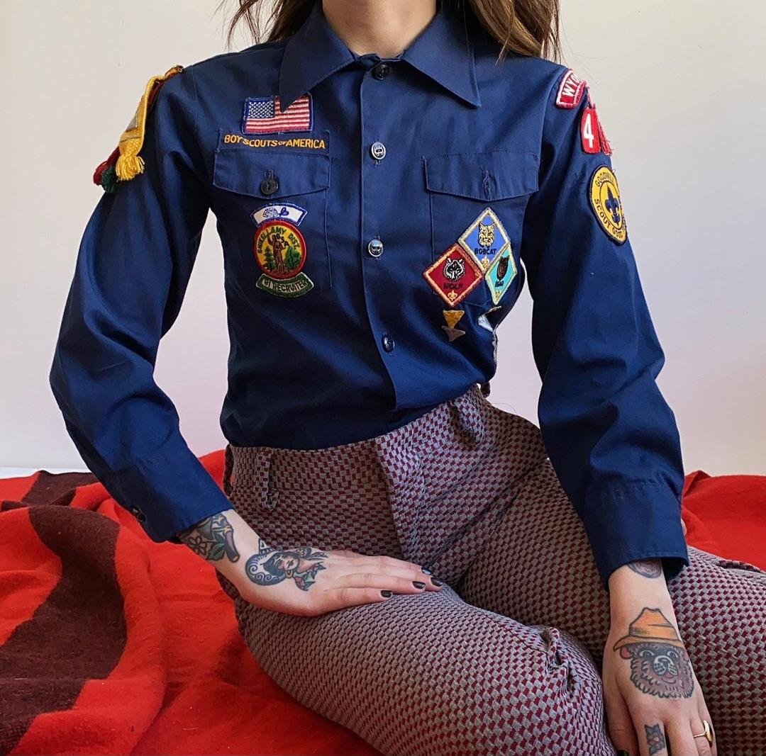 Vintage Blue Boy Scouts Webelos Uniform Shirt | Milk & Ice | Baltimore, MD