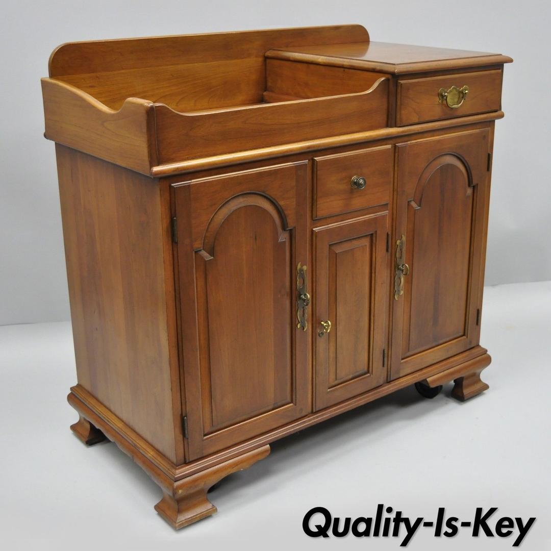 Pennsylvania House Solid Cherry Wood Colonial Drysink Dry Sink Cabinet ...