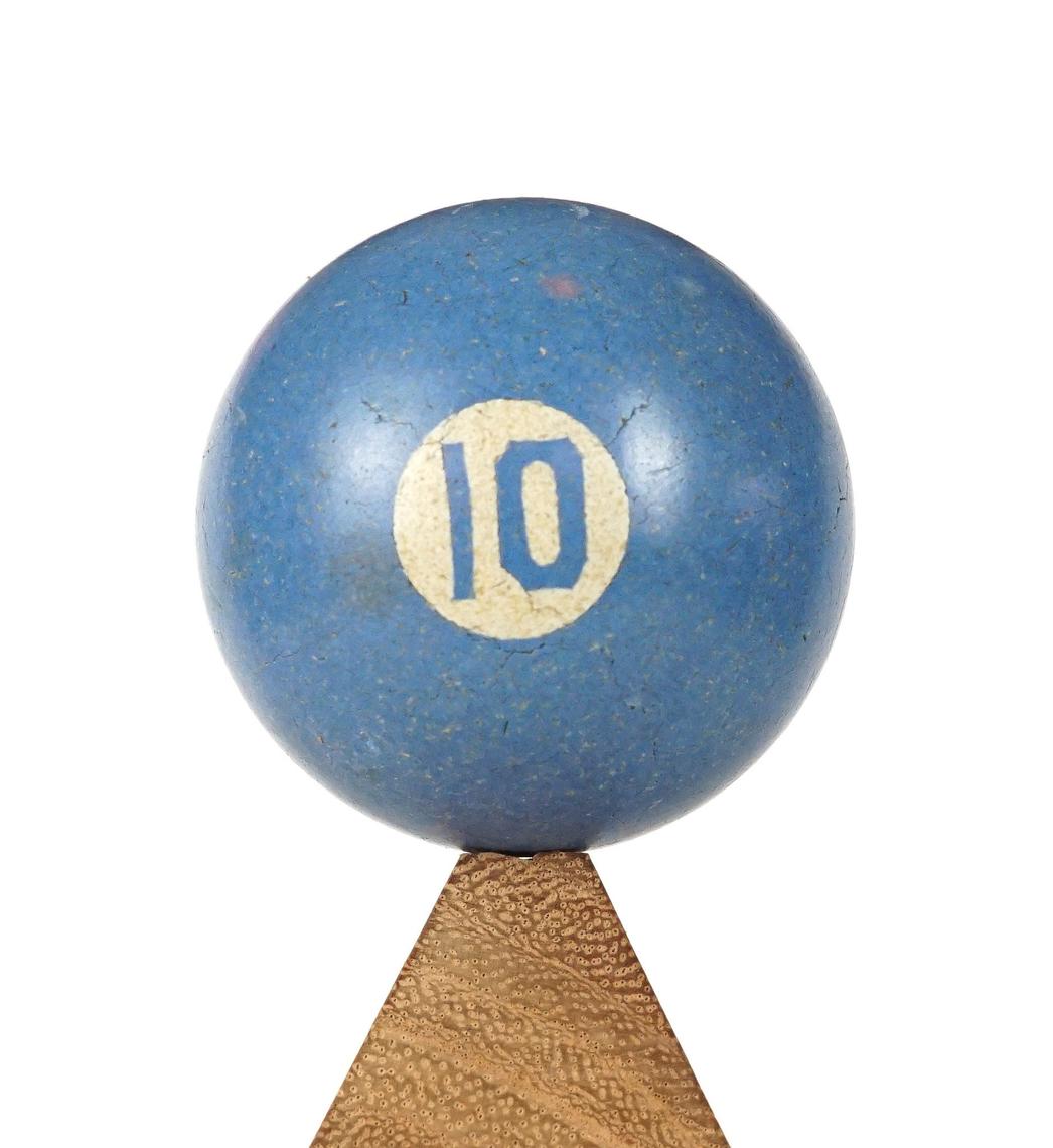 No 10 Billiard Ball 2" Vintage Ten X Light Blue Pool | Vintage ...