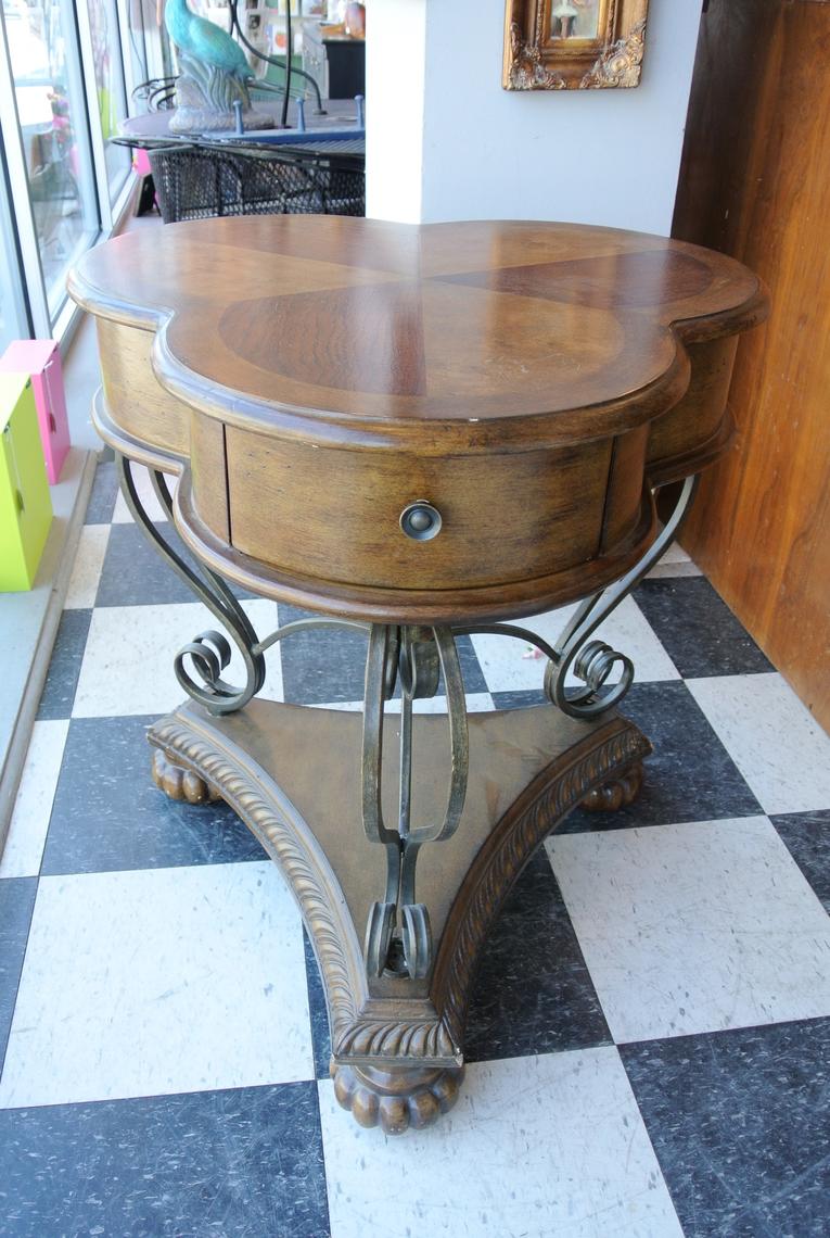 Vintage entryway table, triangular | Miss Pixies | Adams Morgan - Washington, DC