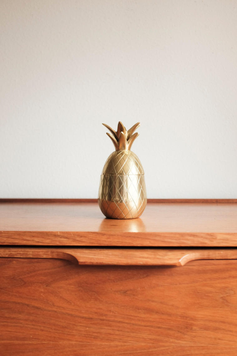 Brass Pineapple Hollywood Regency | Microscope Telescope | Seattle, WA