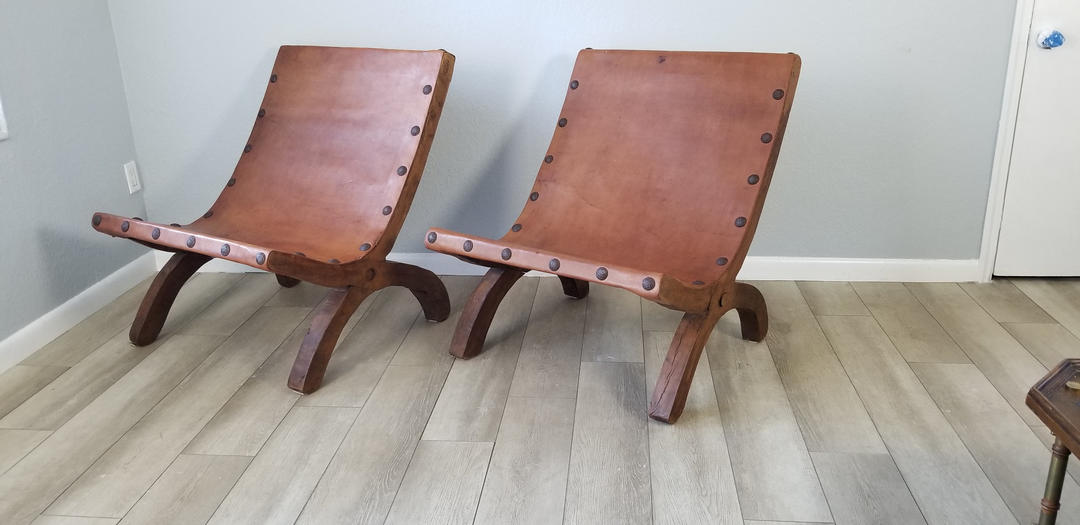 Luis Barragan Style Spanish Colonial Wood and Saddle Leather Club ...