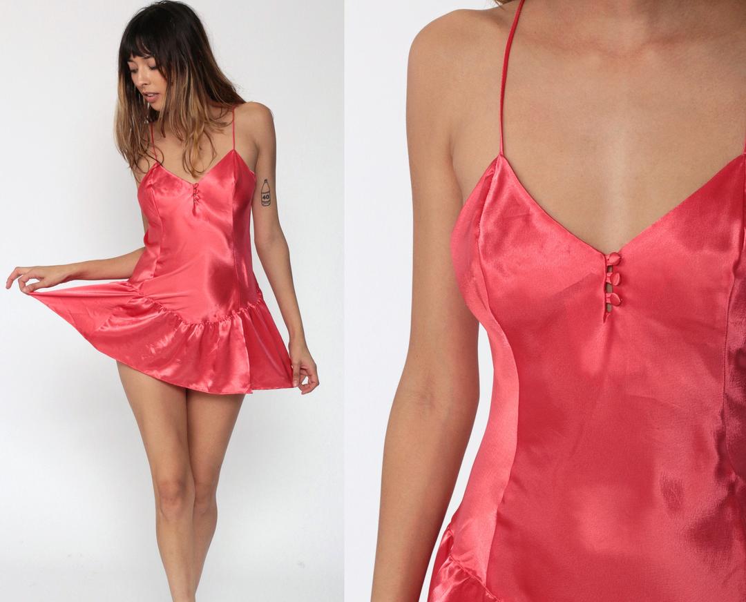 Satin Nightgown Victorias Secret Nightgown Slip Dress Y2k Pink Shop