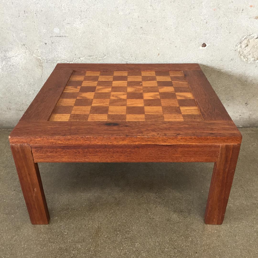 Vintage Teak Wood Chess Table | Urban Americana | Long Beach, CA