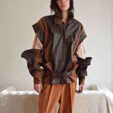 leather and canvas 80s convertible jacket vest | Arsenic Kitty ...