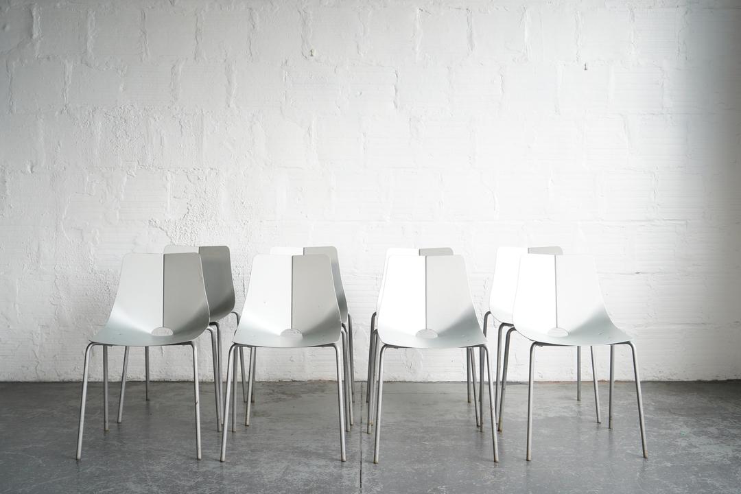 Allermuir A550 Aluminum Stacking Chairs (Set of Eight) | The Good Mod ...
