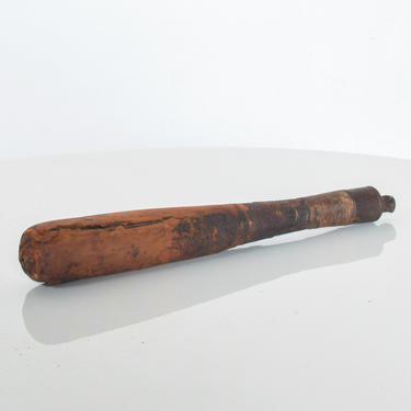 Antique Distressed Leather Billy Club Worn Wood Bat | Ambianic - San ...