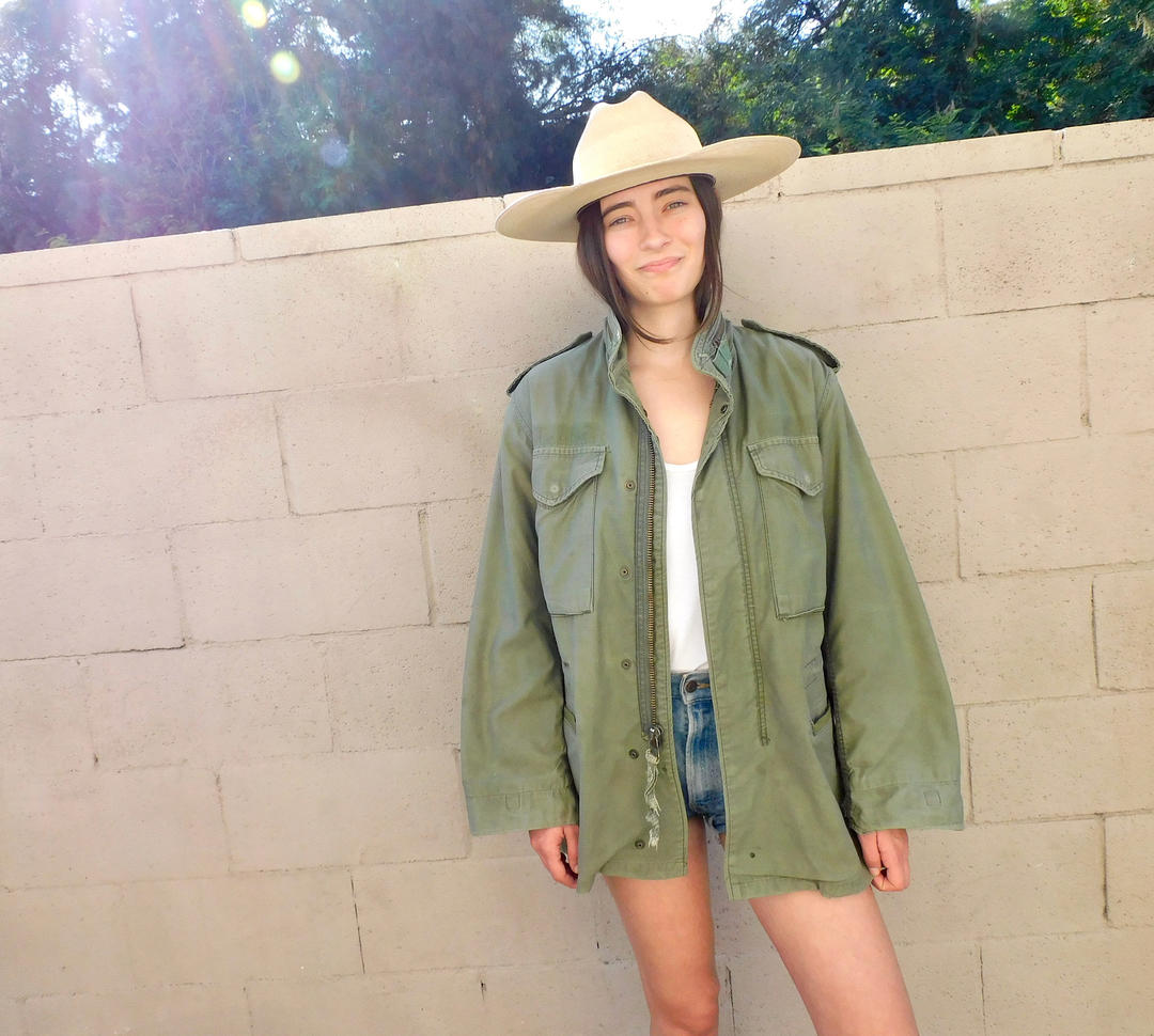 Flashdance Jacket // vintage army green military boho hippie hipster ...