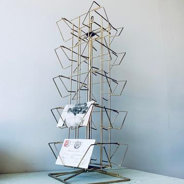 Vintage Tabletop Gold Card Rack Spinner | Gold Card | Piccadilly ...