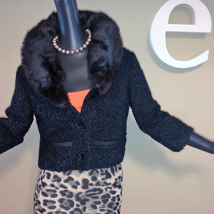 Vintage 50s Black Persian Curly Lamb Jacket w | Ellie Mayhem's ...