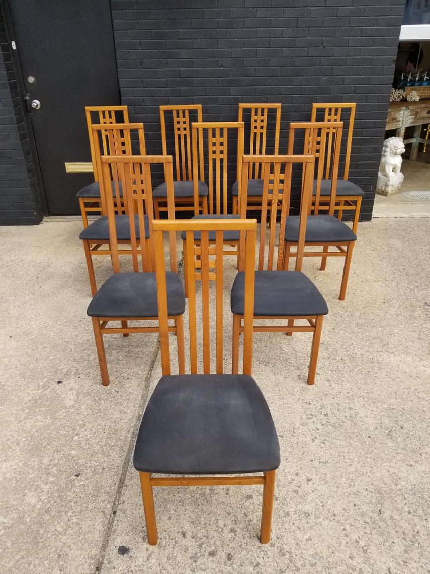 Set of 10 Italian Post Modern Dining Chairs by IMS SRL | Wishbone ...