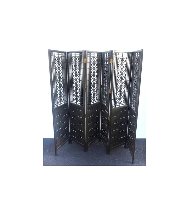 Mid Century Modern Teak Wood 6 Panel Screen Room Divider Partition ...