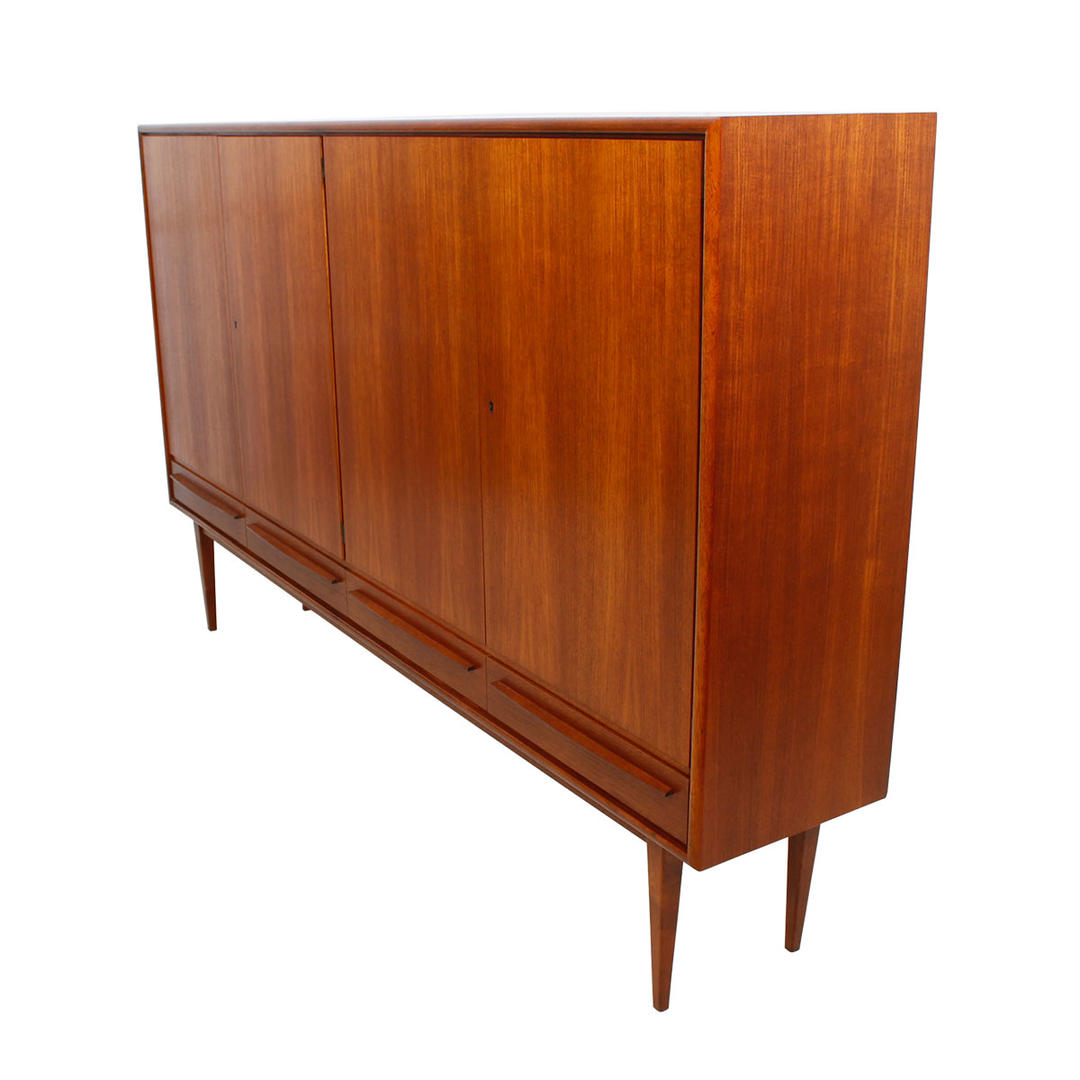 Rare Colossal Danish Teak Highboard / Bar / Shallow Storage Cabinet ...