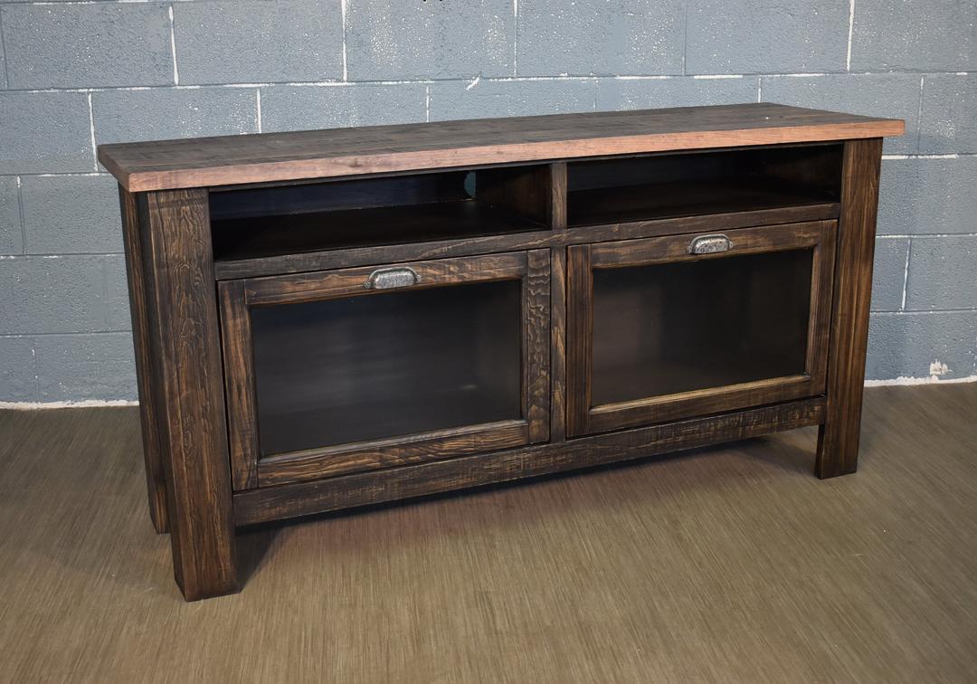 Rustic Farmhouse Style Solid wood 60 inch TV stand Media Console ...