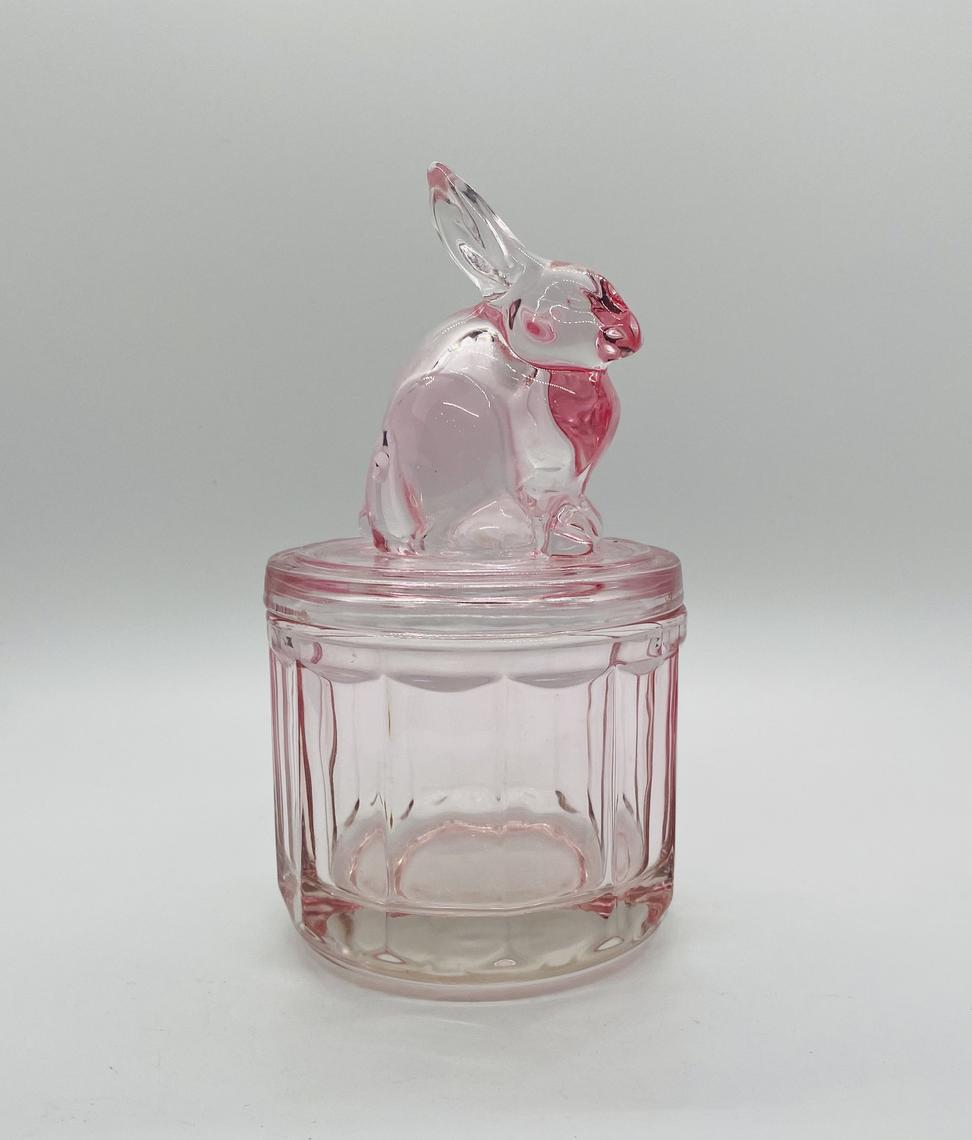 Pink Glass Bunny Container | Wishbone Reserve | Baltimore, MD