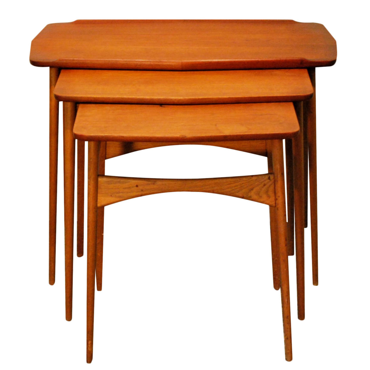 12403 Mid Century Modern Teak Nesting Tables, circa 1960 | Danish ...