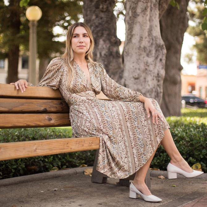 1970s Vintage Midi Dress Joy Stevens | Cackling Caps | San Diego, CA