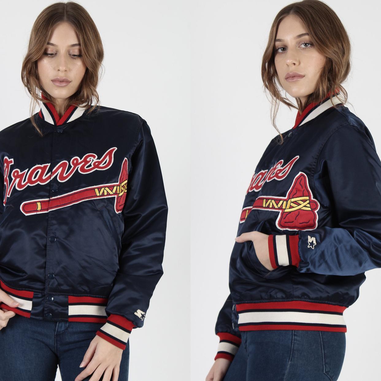 Vintage 80s Atlanta Braves Starter Jacket Braves Satin | American ...