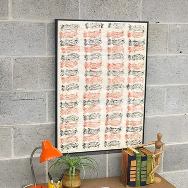 Vintage Screenprint 1970s Retro Size 32x23 Mid Century Modern + Block ...