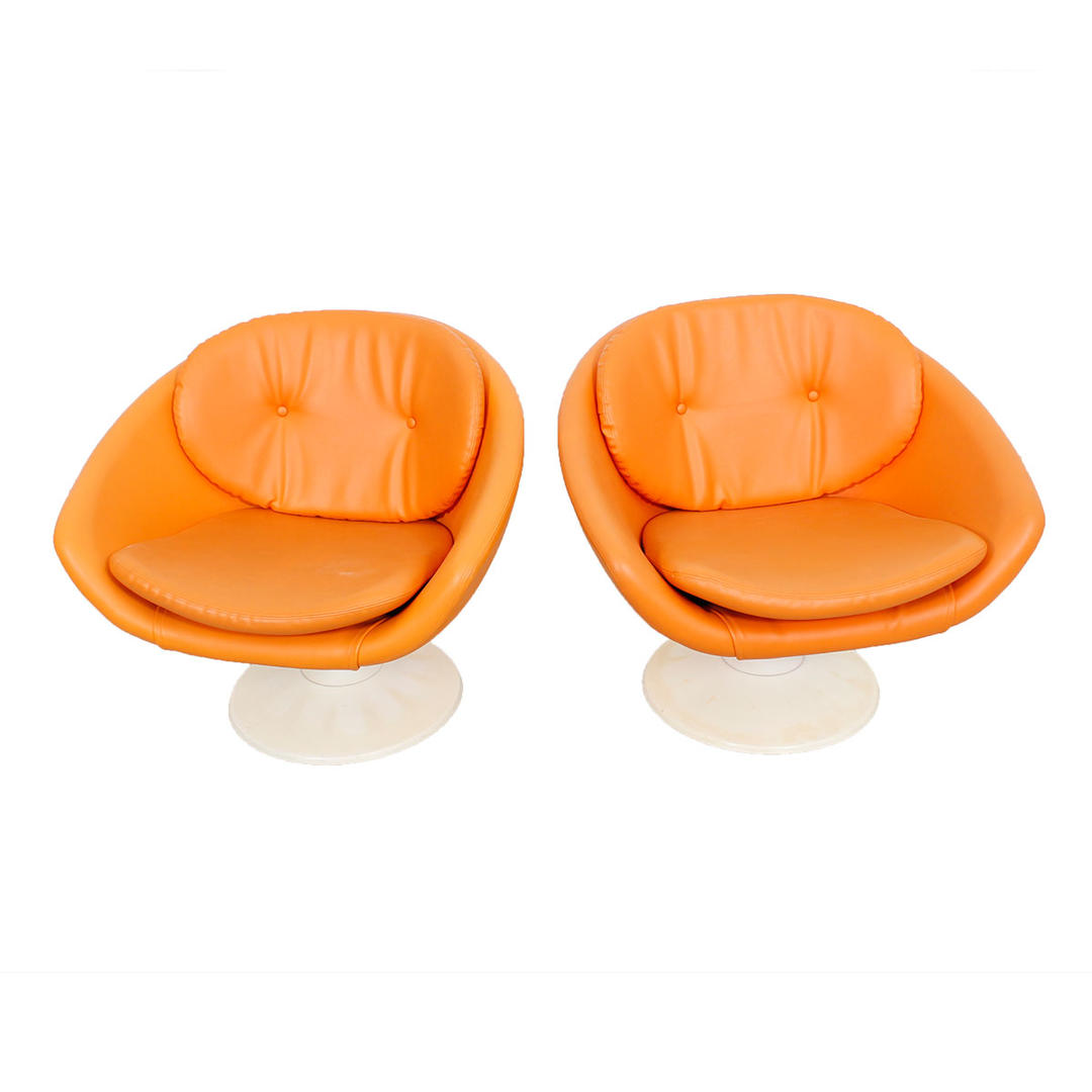Pair of 60s Overman Swedish Pod Swivel Chairs | Modern Mobler | Takoma ...