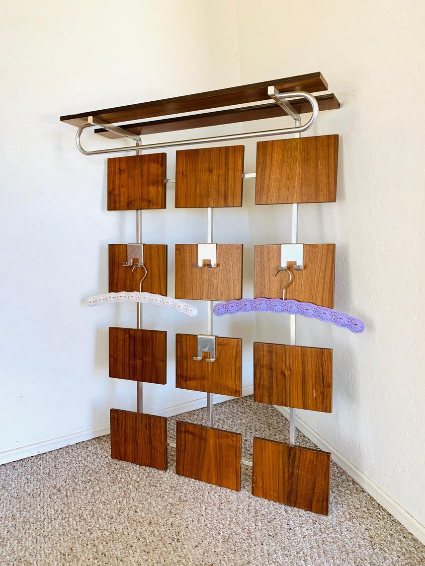 Atomic Coat Rack Space Age Vintage 70s Wall Wardrobe Shelf | Dadacat ...