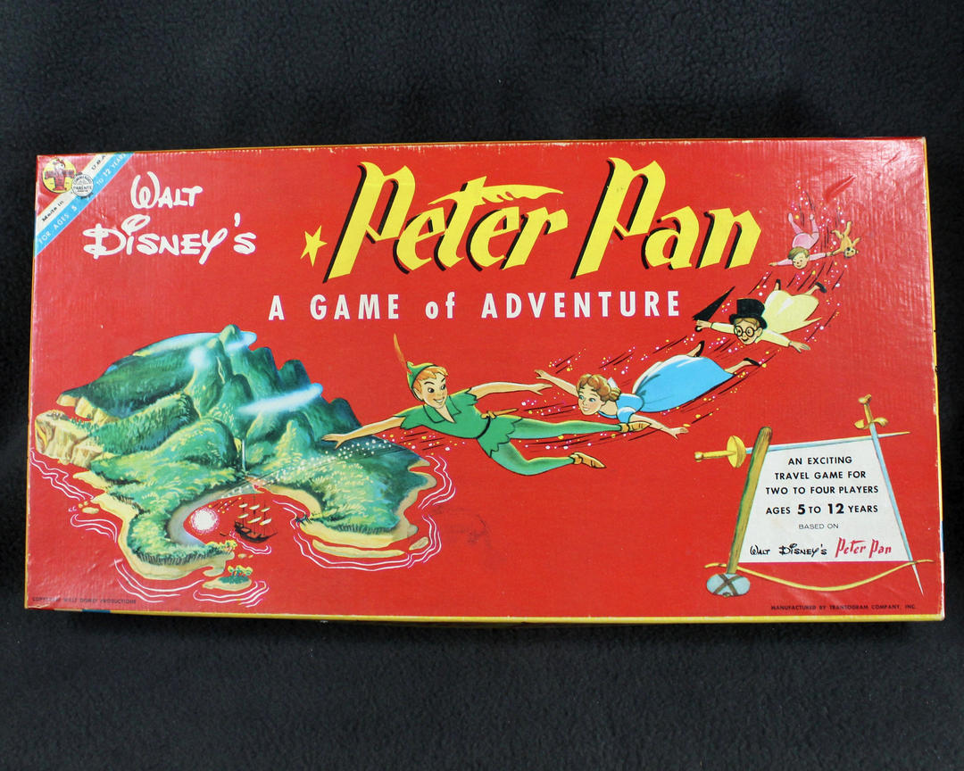 Disney's Peter Pan Game by Transogram, 1953 Vintage Peter Pan Board ...