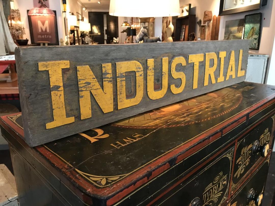 Carved Wooden Industrial Sign | Kirk Albert | Georgetown - Seattle, WA