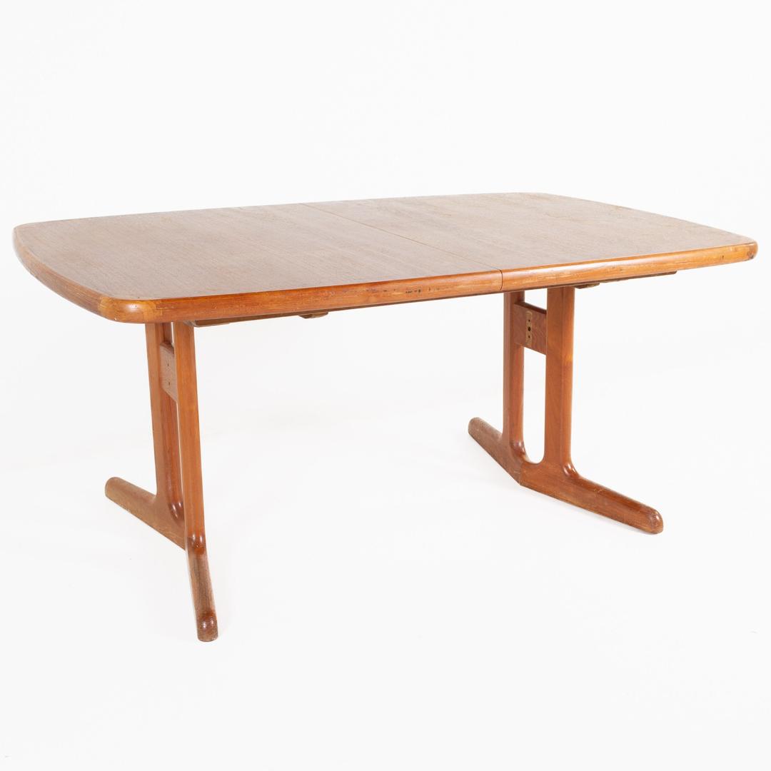 Dyrlund Mid Century Teak Hidden Leaf Dining Table with 2 Leaves ...