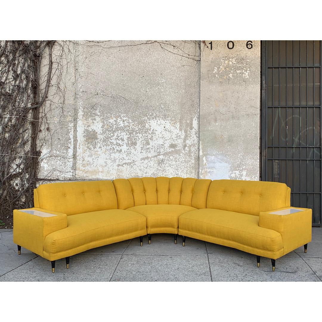 Vintage restored mustard yellow sectional sofa | Sunbeam Vintage ...