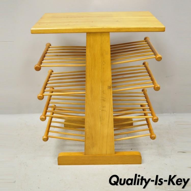 20th Century Levenger Mid Century Spindle Wood Magazine | Quality is ...