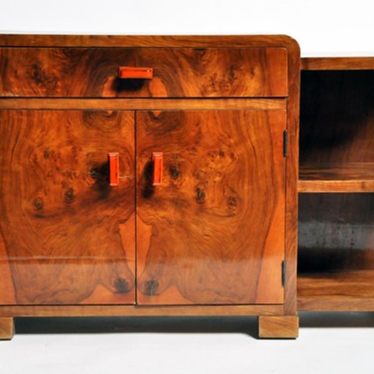 Art Deco Side Chest with Drawer and Shelves | The Golden Triangle ...