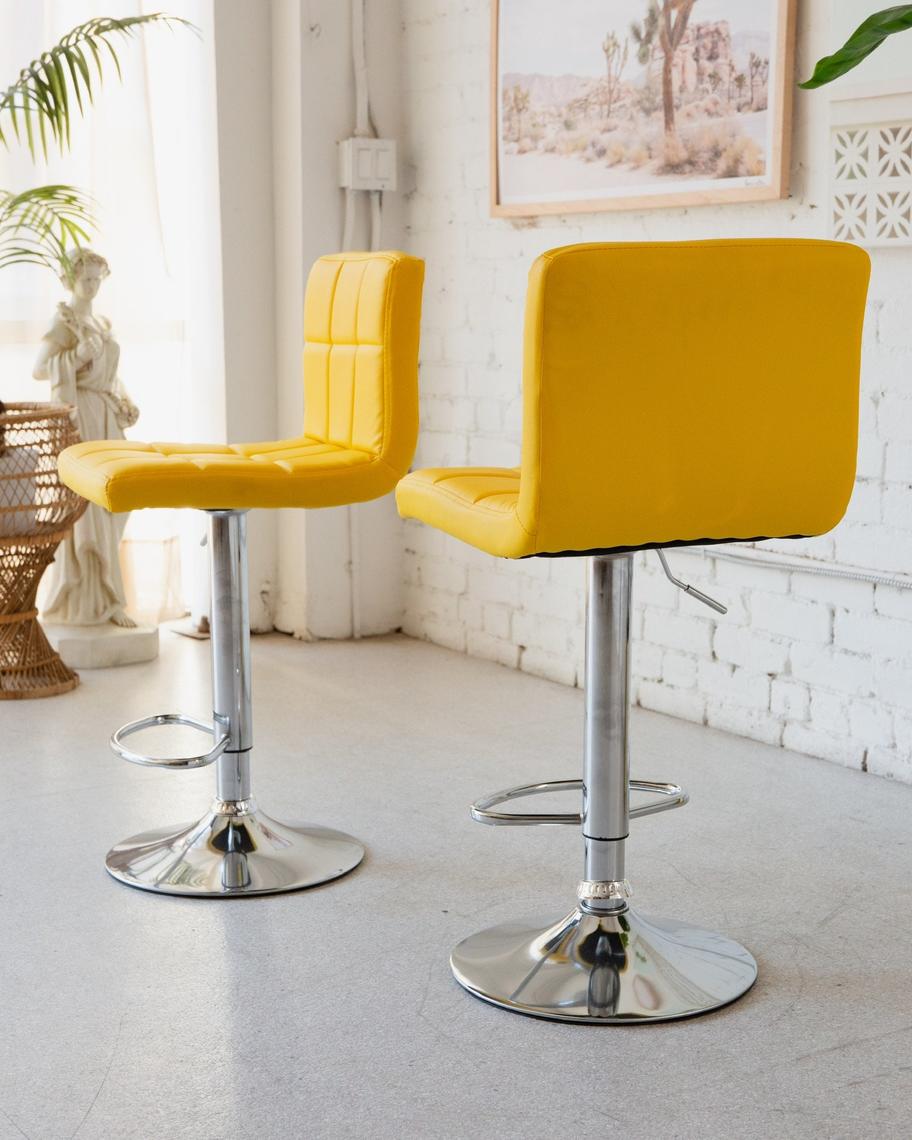 Pair of Bright Yellow Stools | Sunbeam Vintage | Highland Park - Los ...
