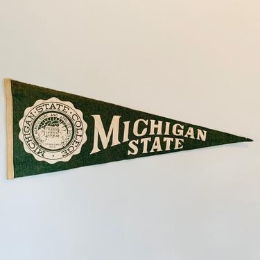 Vintage Michigan State University Pennant | Delve Chicago - Chicago, IL ...