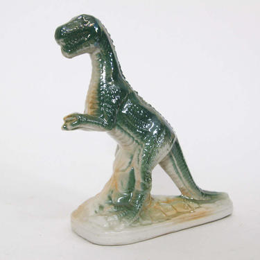 Vintage Ceramic T-Rex Dinosaur Figurine, Pearlescent, Made in | Vintage ...