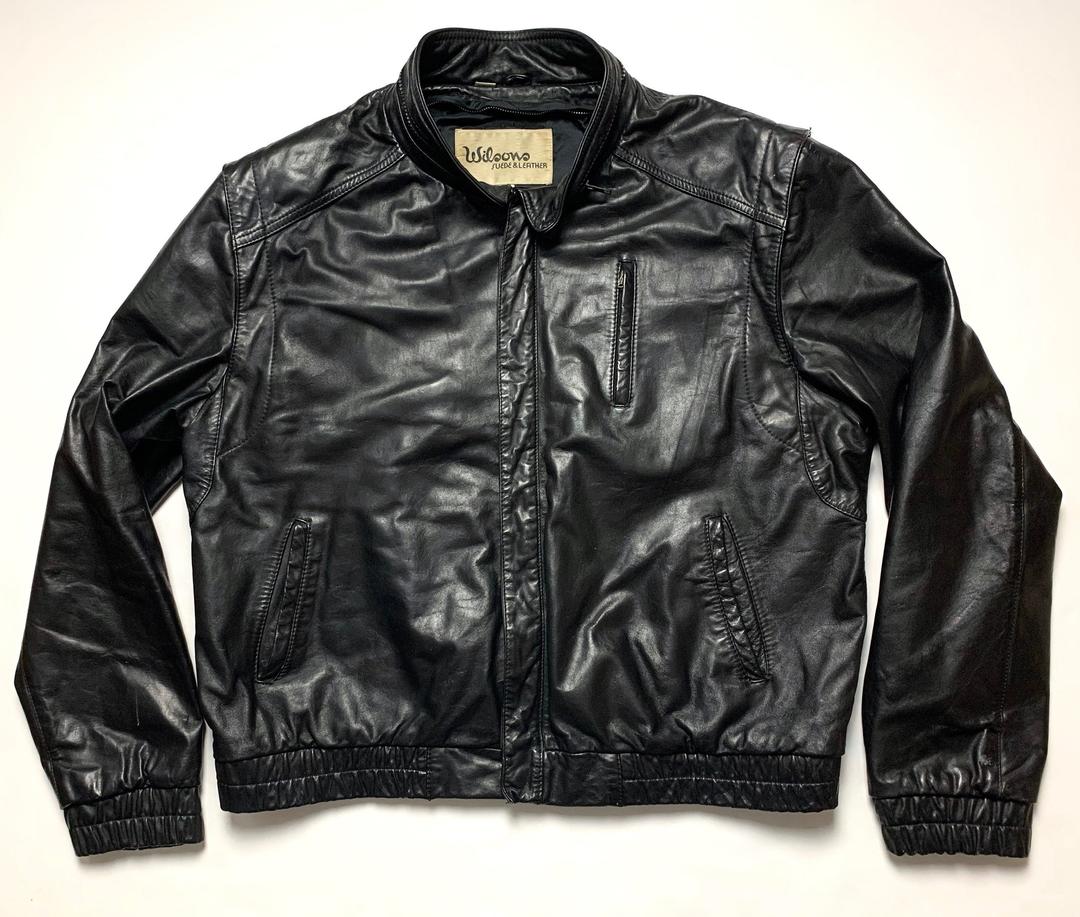 Vintage 1980s WILSONS Members Only Style Leather Bomber Jacket ~ size ...