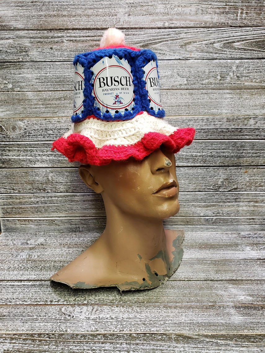 Vintage Busch Beer Can Hat, Anheuser Busch Bucket Hat, Retro | A GoGo ...