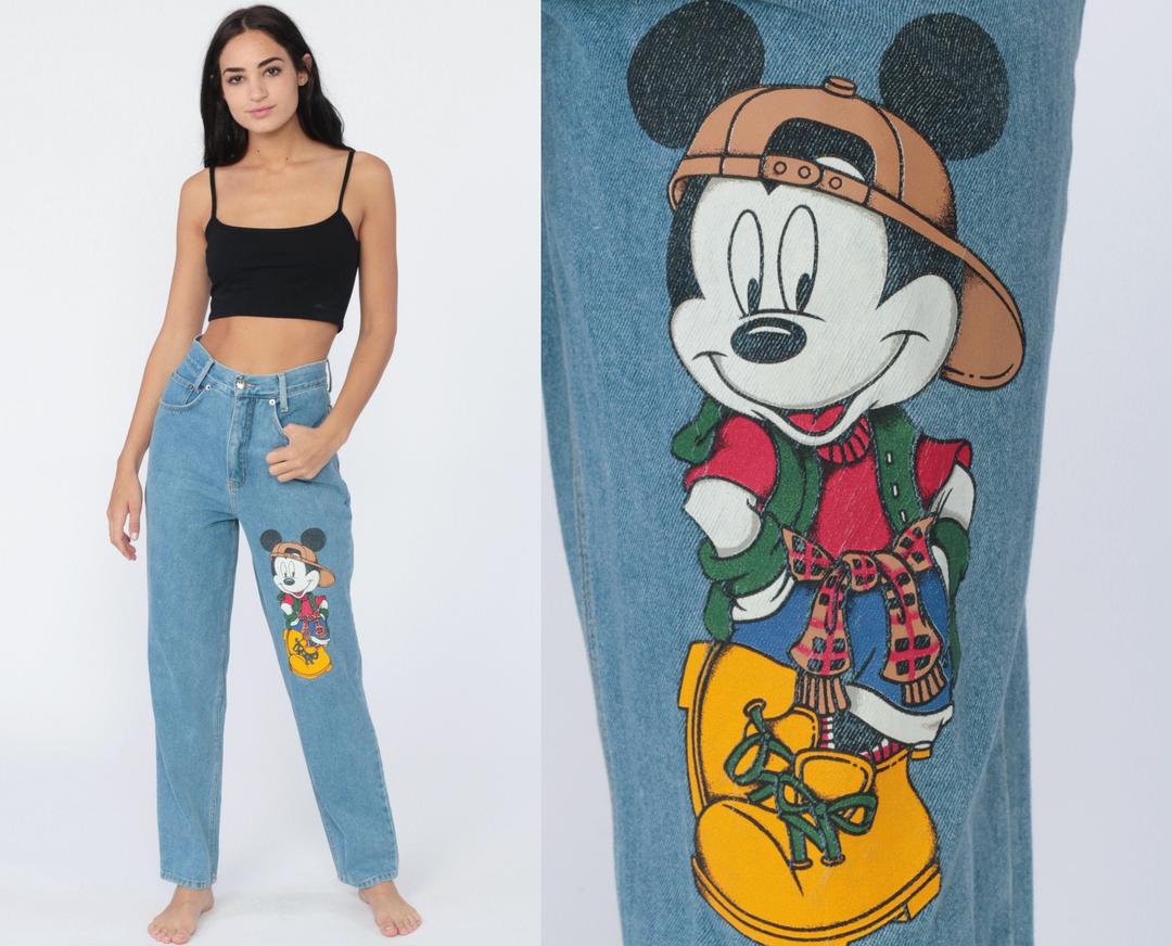 90s Disney Jeans Mom Jeans MICKEY MOUSE Jeans High Waisted | Shop Exile ...