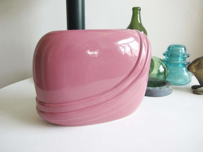 Home Décor 1980s Ceramic Pottery Dusty Pink Spherical 80s Vase Round ...