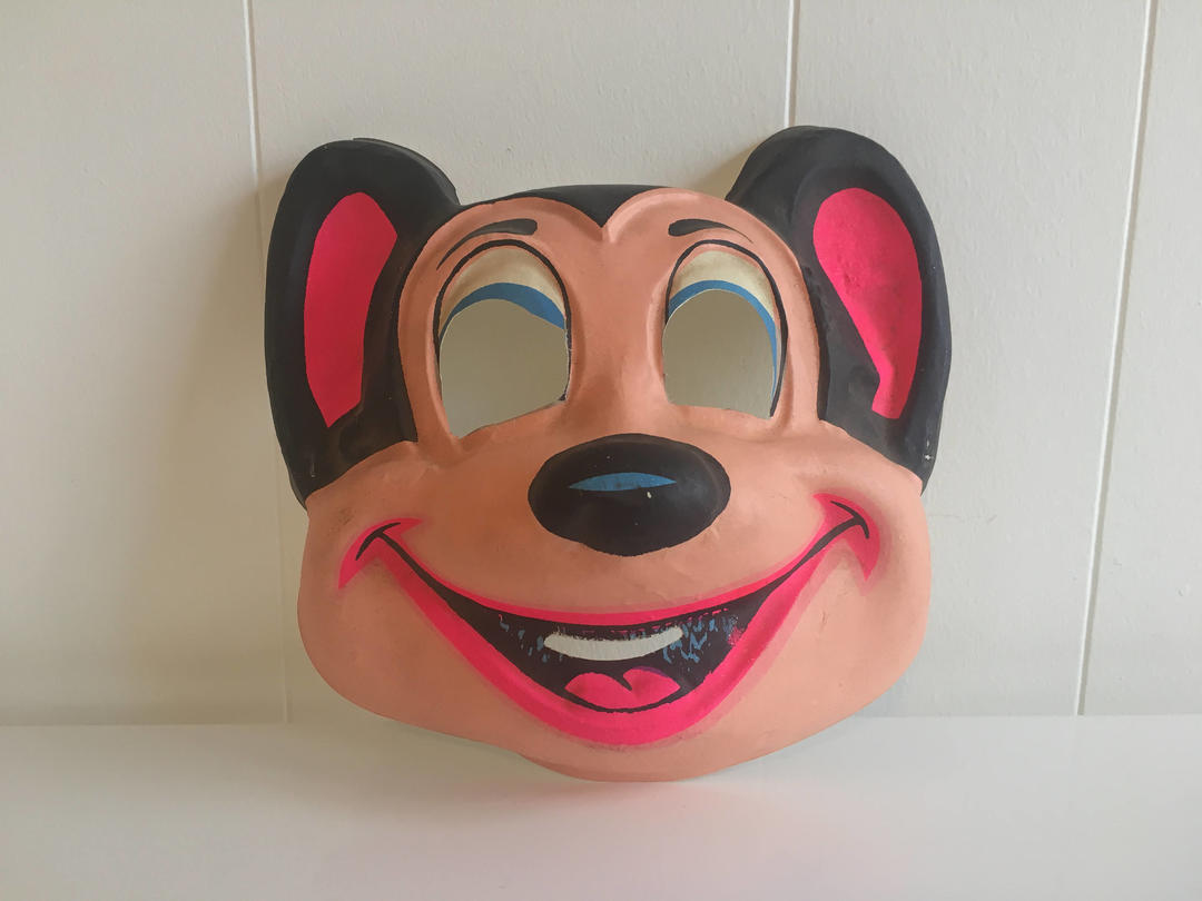 Vintage Halloween Mighty Mouse Mask Decoration Party Favor Toy Made ...