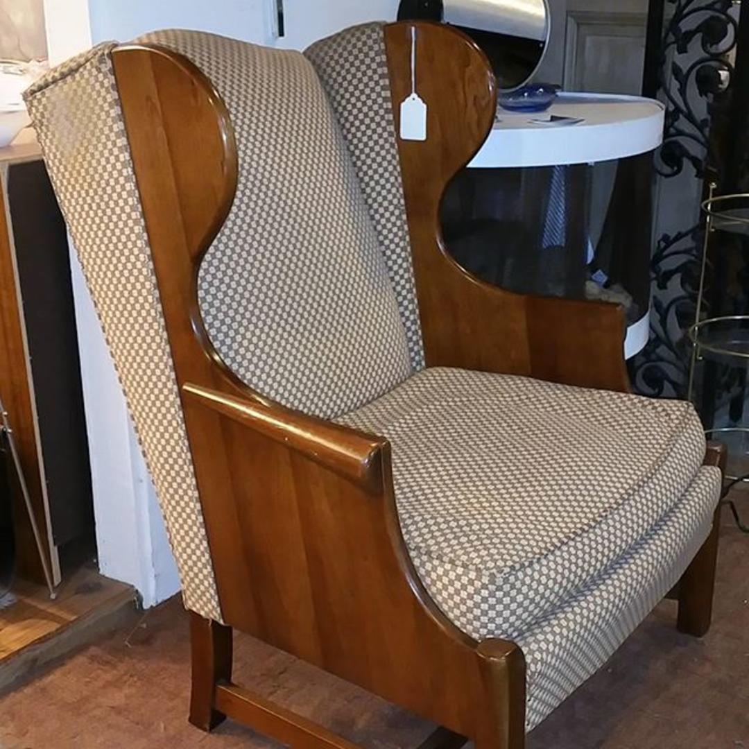Stickley mid century wingback chairs. 350. Two available. Vintage MC Frederick MD