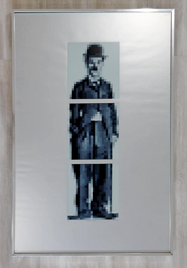Mid Century Modern Framed Lithograph Charlie Chaplin Signed Robert ...