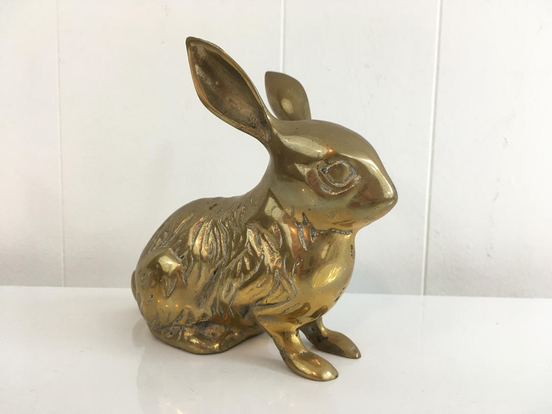 Vintage Brass Bunny Rabbit Mid-Century Hollywood Regency Home Dcor ...