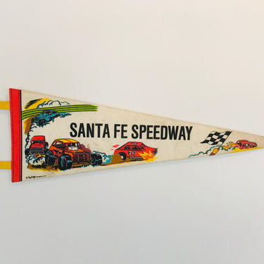 Vintage Santa Fe Speedway 1975 Souvenir Pennant | Delve Chicago ...