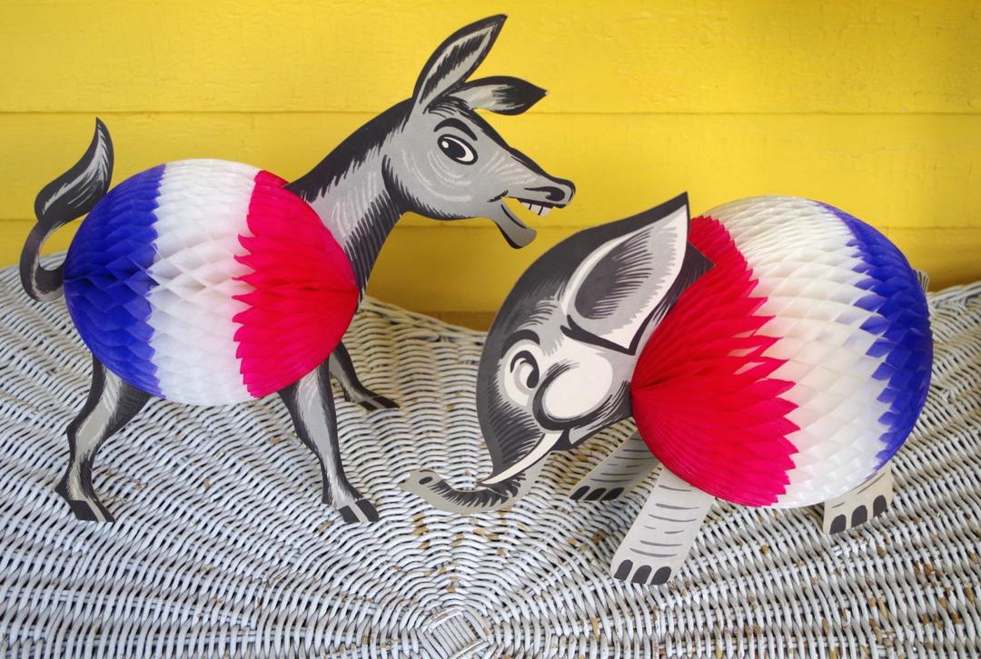 Vintage 1960s Democratic Donkey and Republican Elephant Election ...