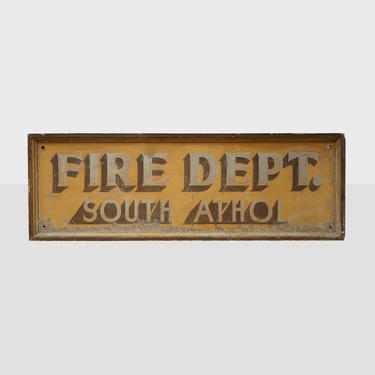 antique hand painted fire dept south athol sign, | Pulp - Holyoke, MA ...